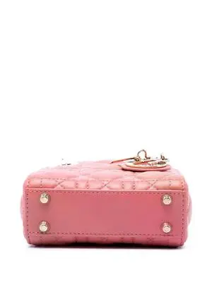 Dior Micro Lambskin Cannage Lady Satchel - Pink
