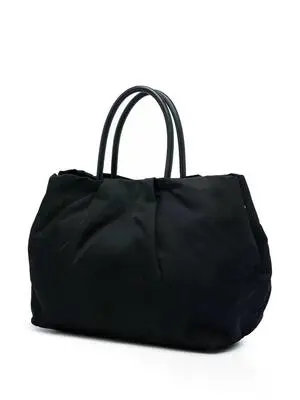 Prada Tessuto Bow Tote Bag - Black