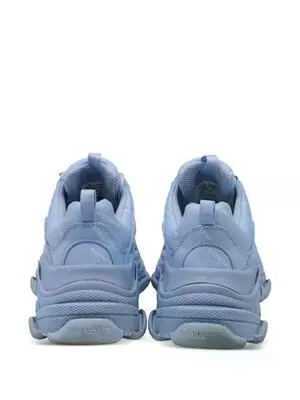 Balenciaga Triple S Logo Print Sneakers - Blue