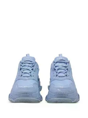 Balenciaga Triple S Logo Print Sneakers - Blue