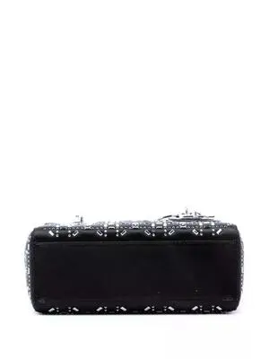 Dior 2020 Mini Satin Cannage Embellished Lady Satchel - Black