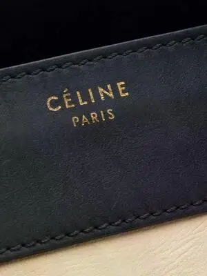 Celine 2010 Mini Bicolor Leather Luggage Tote Bag