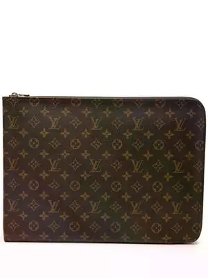 LOUIS VUITTON Monogram Poche Documents Portfolio Business Bag - Brown