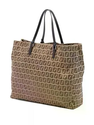 Fendi 2000-2010 Zucchino Canvas Tote Bag - Neutrals