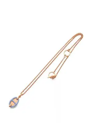 Hermès Rose Gold-tone Chain D'ancre Necklace - Pink