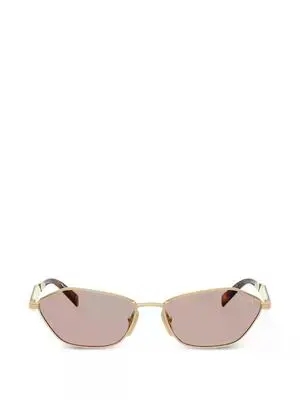 Prada Geometric-frame Sunglasses - Gold