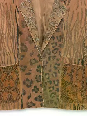 Roberto Cavalli 1980s Animal-print Patchwork Blazer