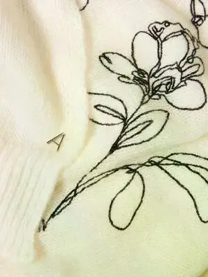 TWINSET Knitted Scarf With Floral Embroidery