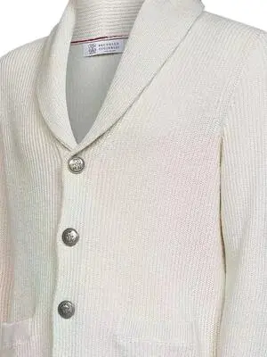 Brunello Cucinelli Ribbed-knit Shawl-collar Cardigan