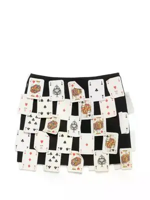 Moschino Playing Card Applique Mini Skirt