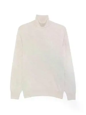 Brunello Cucinelli Cashmere Roll Neck Sweater - Neutrals