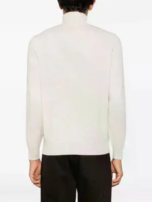 Brunello Cucinelli Cashmere Roll Neck Sweater - Neutrals