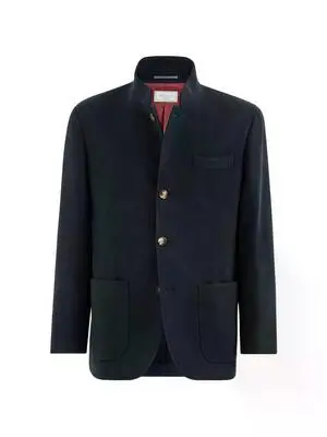 Brunello Cucinelli Cashmere Button-up Jacket - Blue