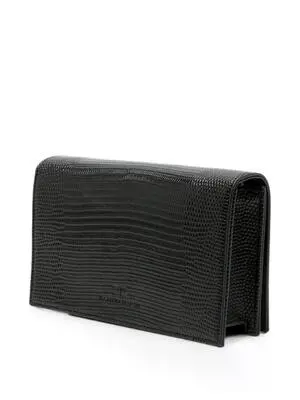 Elisabetta Franchi Lizard-effect Logo Plaque Mini Crossbody Bag