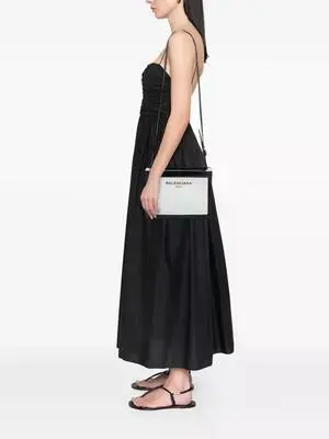Balenciaga Canvas Navy Pochette Crossbody Bag