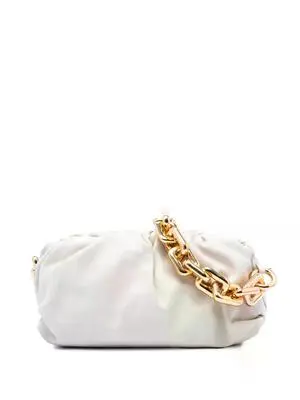Bottega Veneta 2012-2026 Lambskin Chain Pouch Shoulder Bag - White