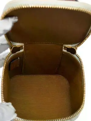 Celine 2023 Mini Triomphe Coated Canvas Vanity Case Satchel