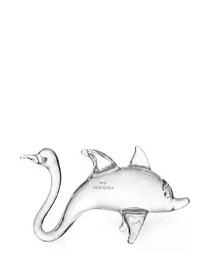 COLLEVILCA Chimera Dolphin-swan Crystal Statue - White