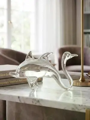COLLEVILCA Chimera Dolphin-swan Crystal Statue