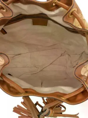 Gucci Gg Canvas Web Rania Drawstring Hobo Bag