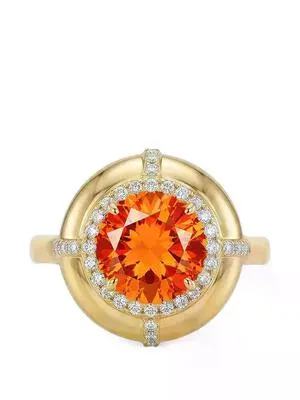 Goshwara Fire Opal And Diamond Ring - Gold