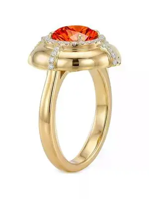 Goshwara Fire Opal And Diamond Ring