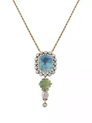 LB EXCLUSIVE 14k Yellow Multi-stone Pendant Necklace - Gold