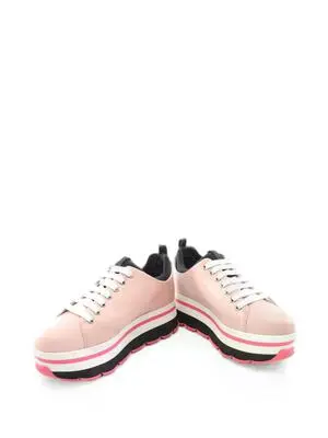 Prada Platform Leather Sneakers