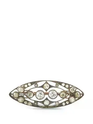 LB EXCLUSIVE Navette-shape Diamond Brooch In 14k Rose Gold