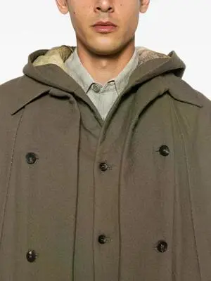 Masnada Single-breasted Hooded Coat