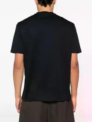 Emporio Armani Embroidered-logo T-shirt - Blue