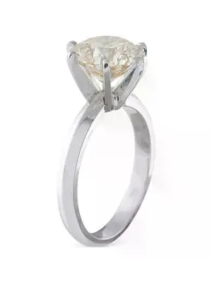 LB EXCLUSIVE 14k White Gold 3.0 Carat Round Diamond Solitaire Ring