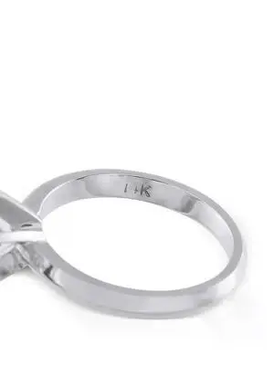 LB EXCLUSIVE 14k White Gold 3.0 Carat Round Diamond Solitaire Ring