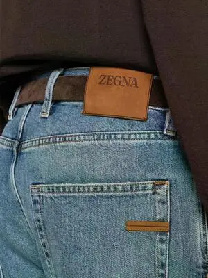 Zegna Logo-patch Straight-leg Jeans