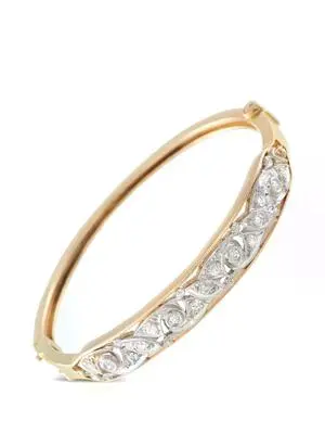 LB EXCLUSIVE LB Exclusive 14K Yellow Gold Diamond Pavé Floral Bracelet