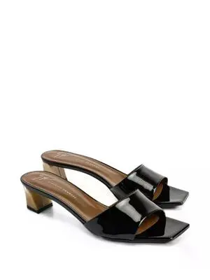 GIUSEPPE ZANOTTI Patent-leather Sandals - Black