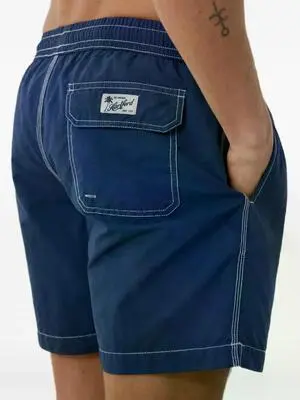 Hartford Contrast-stitch Drawstring Swim Shorts