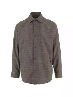DARKPARK Houndstooth-pattern Shirt - Brown