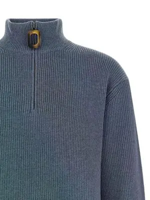 JW Anderson Ribbed-knit Half-zip Sweater