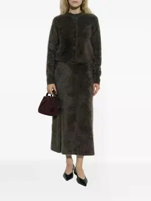 LISA YANG Lisa Yang Azalea Brushed-Finish Cashmere Cardigan Green