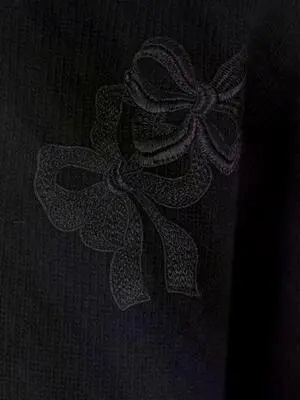Cecilie Bahnsen Bow-embroidered V-neck Sweater