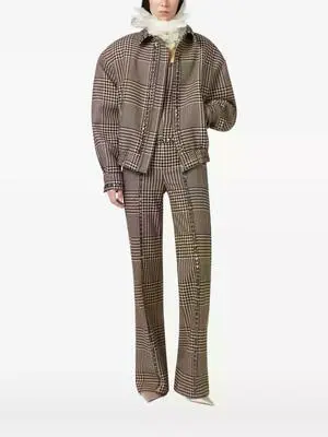 Giuseppe Di Morabito Houndstooth Stud-embellished Jacket - Brown