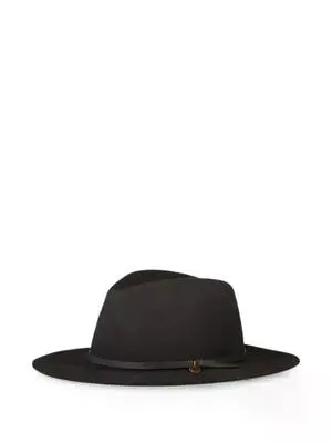 Rag & Bone City Leather-trim Fedora - Brown