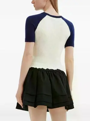 SHUSHU/TONG Raglan-sleeve Distressed-effect Sweater