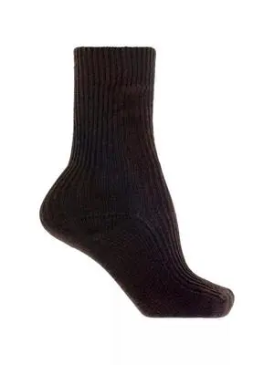 LISA YANG Ribbed Cashmere Socks - Brown