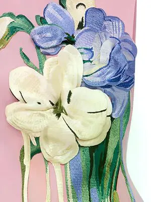 LEO LIN Embroidered Boat-neck Mini Dress - Pink