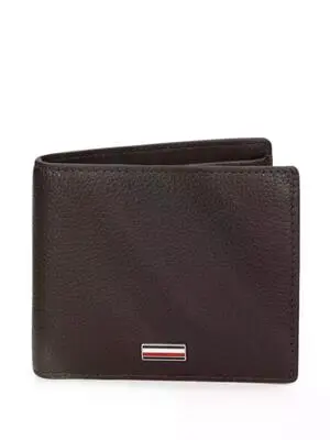 Tommy Hilfiger Logo-plaque Grained-leather Wallet - Brown