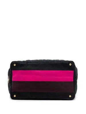 Prada 2010-2026 Large Striped Canvas Canapa Tote Satchel