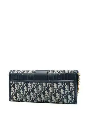 Dior Oblique Canvas 30 Montaigne Clutch With Chain - Blue