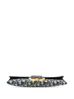 Dior Oblique Canvas 30 Montaigne Clutch With Chain - Blue